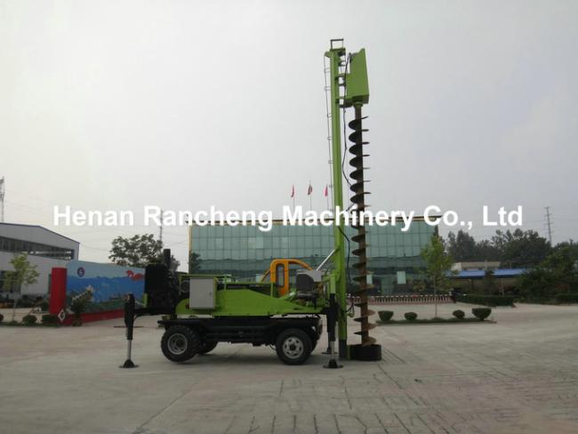 RCQ-10W Hydraulic Piling Rig front view showing full machine configuration