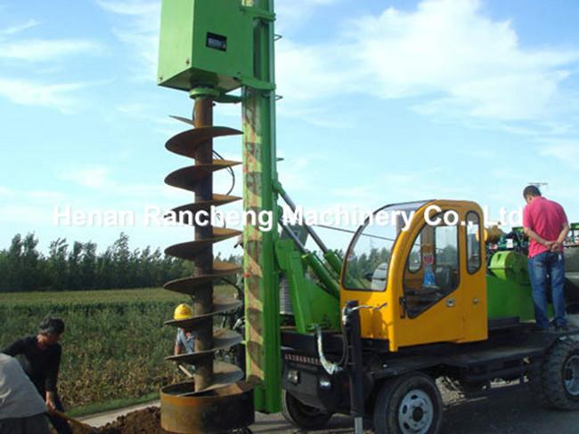 Close-up of RCQ-10W drilling mechanism and controls