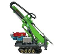 Quality Rubber Crawler Mounted Solar Pile Driver 25HP Diesel Engine 30m Piling Depth for sale