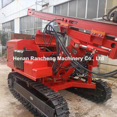 China 20-100m Depth Crawler Hydraulic Solar Pile Driver Both Rotary And Hammer Drilling for sale