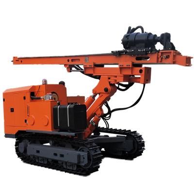 China 20-100m Depth Crawler Hydraulic Solar Pile Driver Both Rotary And Hammer Drilling for sale