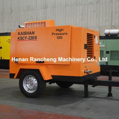 China KSCY220/8 Air Compressor 75HP Diesel Engine Screw Portable Air Compressors for sale