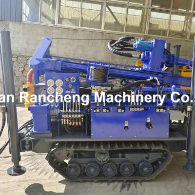China Crawler-Mounted DTH Hydraulic Water Well Drilling Rig 180m Deep Ground Crawler Drilling Rig Machine for sale