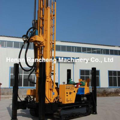 China Perforadora de orugas DTH neumática para perforación de pozos de agua con profundidad de perforación de 400 m, accionada por motor diésel en venta