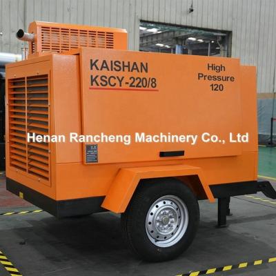 China 1400kg Portable Diesel Screw Air Compressor 55KW For Single Compression Stage for sale