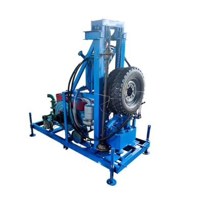 Cina Piattaforma di perforazione per pozzi portatile da 150 m di profondità, motore diesel da 22 Hp / 16,2 Kw, tipo a percussione e rotazione in vendita