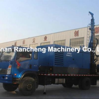 Cina Piattaforma di perforazione per pozzi idraulica montata su triciclo, pressione del vento 1.7-3.5Mpa in vendita