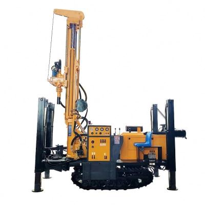 China 200m 300m drilling depth pneumatic DTH crawler drilling rig for water well drilling rig, powered by diesel engine for sale