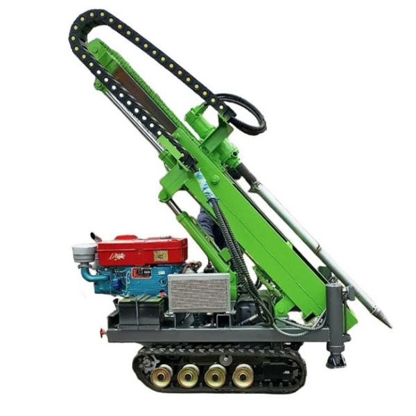 Quality Rubber Crawler Mounted Solar Pile Driver 25HP Diesel Engine 30m Piling Depth for sale