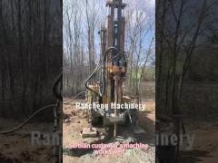 150m Hydraulic Water Well Drilling Machine For 17 - 31m³/Min Air Consumption