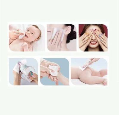Cina I tessuti eliminabili asciugano i tessuti 100% del cotone del cotone del fazzoletto per il trucco del bambino per le strofinate asciutte di uso quotidiano in vendita