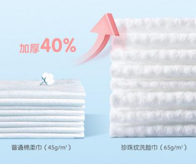 Cina 100 PCS Customized Organic Cotton Disposable Dry Wipe Soft Cotton Dry Wet Wipe in vendita