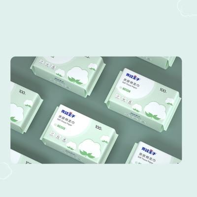 Cina Factory Price Organic Cleansing Cotton Tissue Thickened Facial Towel Dry Wipe in vendita