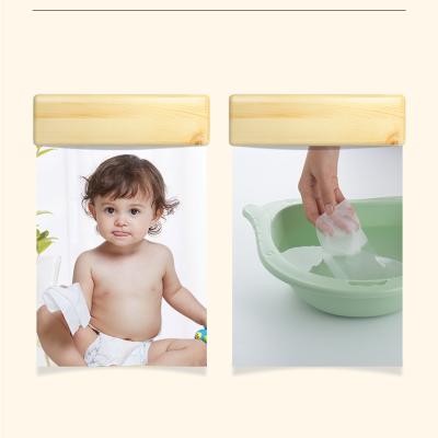 Cina 100 PCS Customized Organic Cotton Disposable Dry Wipe Soft Cotton Dry Wet Wipe in vendita