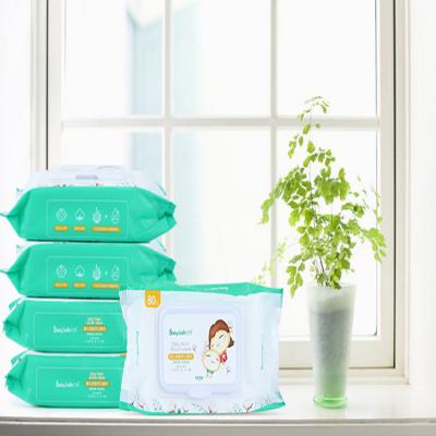 China Free Samples Soft Cotton Biodegradable Baby Care Wipes 99.5 Water Wipes Newborn Baby Wipes for sale