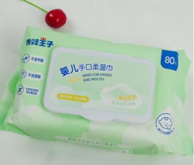 Cina L'acqua su ordinazione del campione libero della salviettina per neonati pulisce le strofinate bagnate del bambino organico in vendita