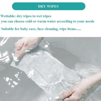 Cina Rimozione OEM Wipe Free Oil Organic Make Up Rimozione di salviettine in tessuto di cotone asciutto per il viso con etichetta privata in vendita