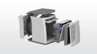 China El purificador de escritorio de poco ruido 180m3/H USB portátil del aire 38dB accionó el purificador del aire en venta