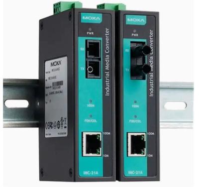 China MOXA IMC-21A-S-SC-T Industrial 10/100BaseT(X) to 100Base FX Media Converter for sale