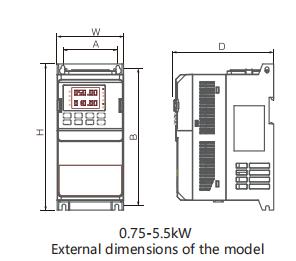 China Milano KV90-030G-4-PV 380V Three Phase Overall Dimensions：360H(mm) 235W(mm) 225D(mm) Mounting Dimensions：340A(mm) 205B(mm) for sale
