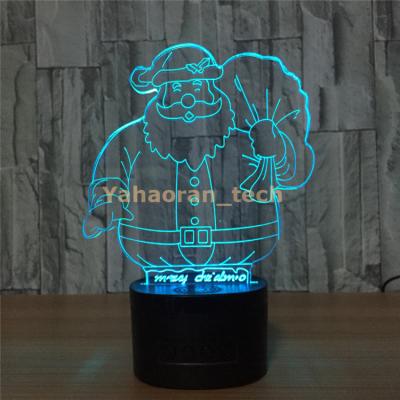 China Christmas decoration 2d 3d motif LED Christmas light led Lantern Santa Claus for sale