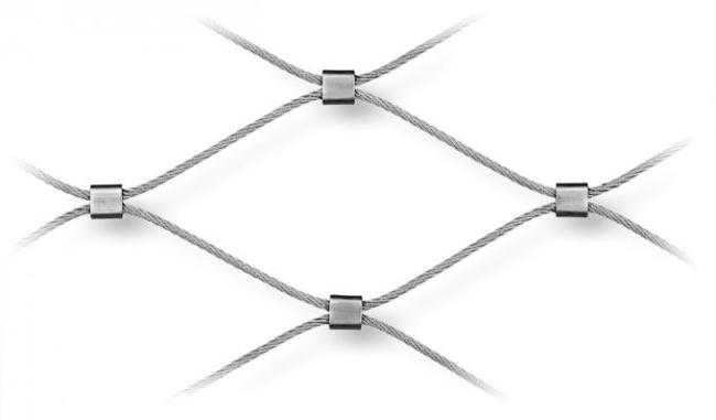 Bridge Railings And Balustrade Stainless Steel Ferrule Rope Mesh 60x60mm 3