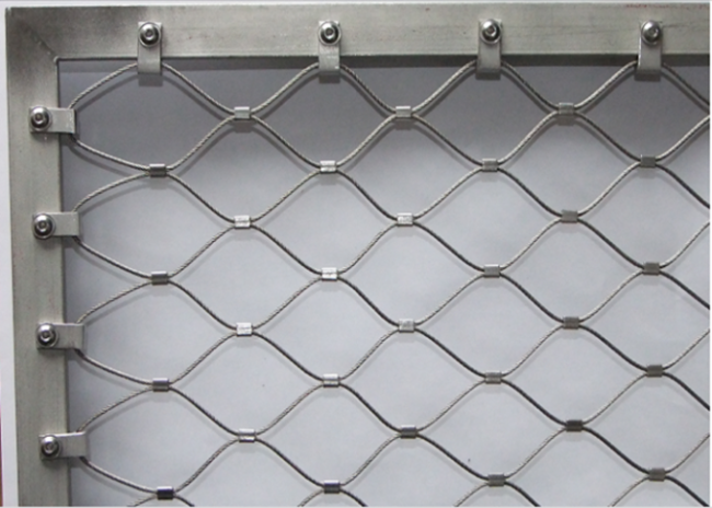Bridge Railings And Balustrade Stainless Steel Ferrule Rope Mesh 60x60mm 0