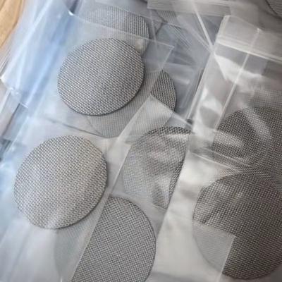 Cina Filtro a disco rotondo in rete metallica di acciaio inossidabile 304 Bright Silver 1 - 5 strati in vendita