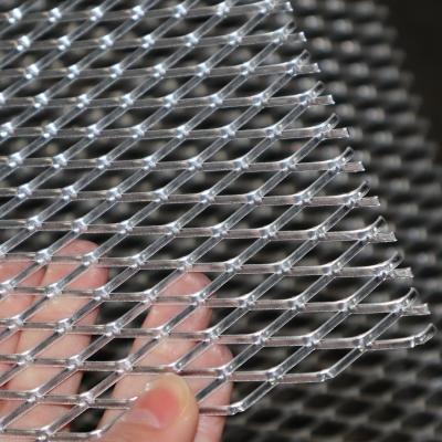 China Stretched Expanded Diamond Mesh Metal Lath Galvanized Steel Diamond Shape  0.5-3.2m Width for sale