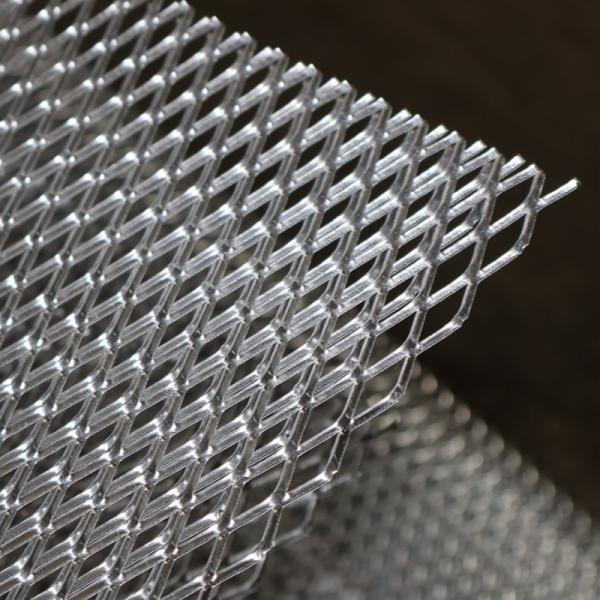 Quality Aluminum Expanded Stretched Metal Mesh Diamond Shape Anodized Powder Coating for sale