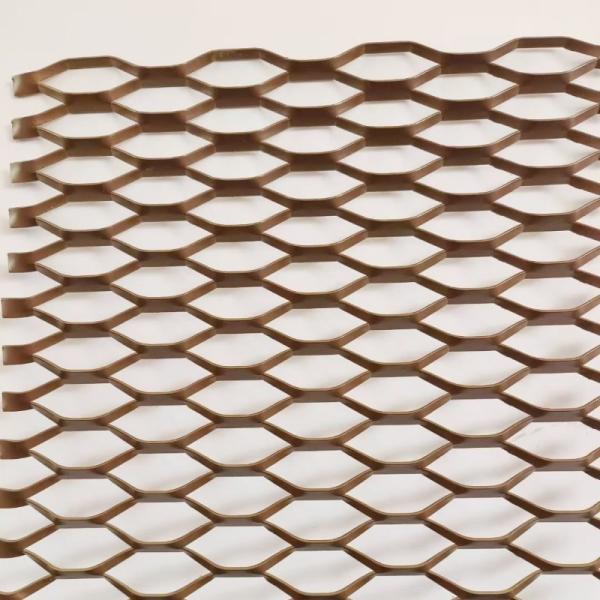 Quality 3mm-5mm Thick Powder Coated Expanded Aluminum Wire Mesh For Decorative Buildings for sale