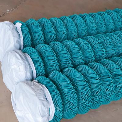 China Groen met kunststof bekleed keten scharnieren Hot Dip Diamond Wire Mesh Anti corrosie en anti roest Te koop