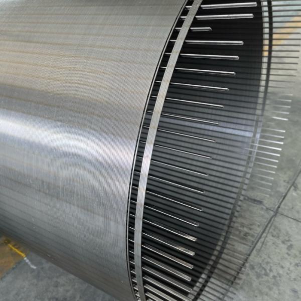 Quality Wastewater Sieves Welded Wedge Wire Screen 304 316 316L Stainless Steel Material for sale