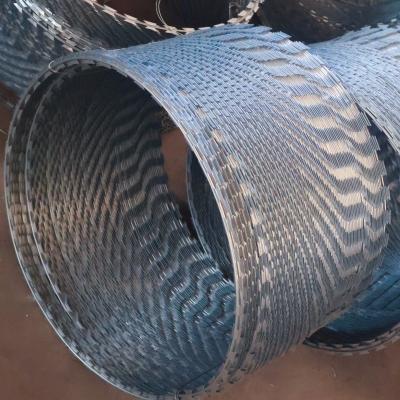 China BTO-22 Type Galvanized Barbed Concertina Razor Coil For Safety Protection Constantine Wire for sale