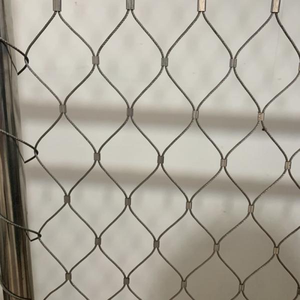 Quality Diamond Hole Stainless Steel Cable Netting SS 316 For Aviary Mesh Bird Net Zoo for sale