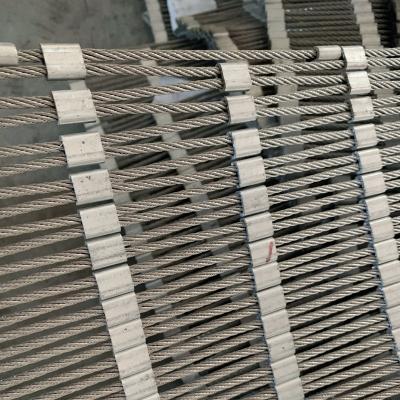 China Stainless Steel Rope Wire Mesh Diamond Ferrule Type Flexible Wire Rope Net for sale