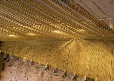 Cina Oro su misura 90x210cm delle tende dello schermo della mosca del metallo dell'insetto della tenda del collegamento a catena in vendita