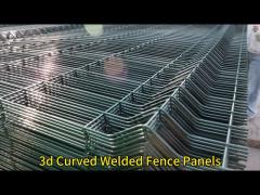 Square Hole Welded Wire Mesh Fence Panels Security Fencing Perimeter Wall 3d Curved