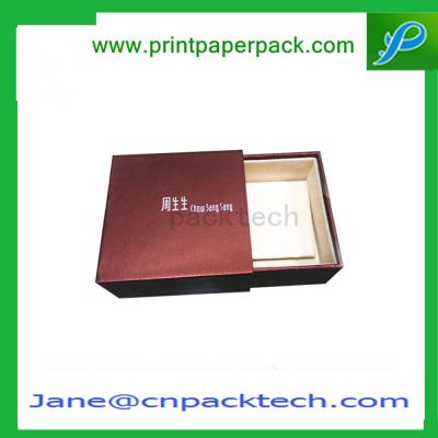 China Custom Color Printed Ribbon Gift Boxes Drawer Type Boxes  Paper Box for sale