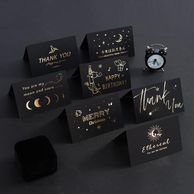 Cina Il nero 250gsm di compleanno di tocco dell'alto grado ha bronzato la cartolina d'auguri con la busta in vendita