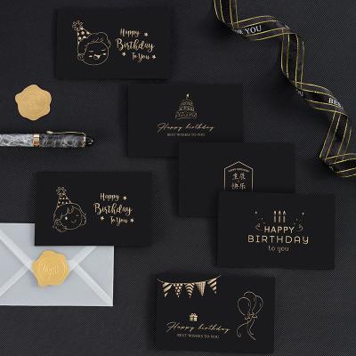 Cina Il nero 250gsm di compleanno di tocco dell'alto grado ha bronzato la cartolina d'auguri con la busta in vendita