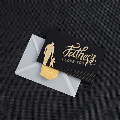 Cina Il nero 250gsm di compleanno di tocco dell'alto grado ha bronzato la cartolina d'auguri con la busta in vendita