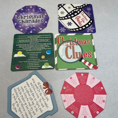 China Party game cards for family fun Christmas  Fun games Custom design  Shaped card for sale