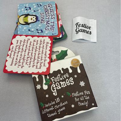 China Party game cards for family fun Christmas  Fun games Custom design  Shaped card for sale