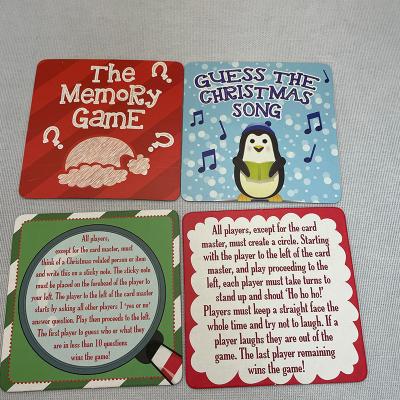 China Party game cards for family fun Christmas  Fun games Custom design  Shaped card for sale