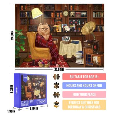 Cina Puzzle gigante di stampa su ordinazione per gli adulti 1000 pezzi di Matte Laminated in vendita