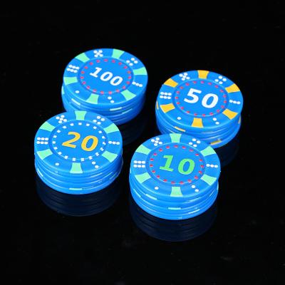 Cina poker di plastica personale 20mm Chips Colorful Stamping Token del gioco in vendita