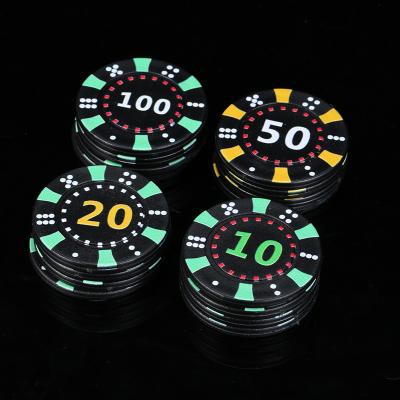 Cina poker di plastica personale 20mm Chips Colorful Stamping Token del gioco in vendita