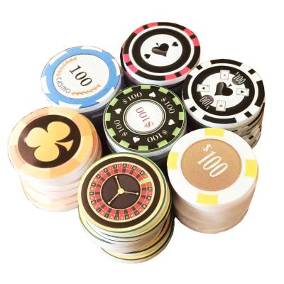 Cina poker di plastica personale 20mm Chips Colorful Stamping Token del gioco in vendita