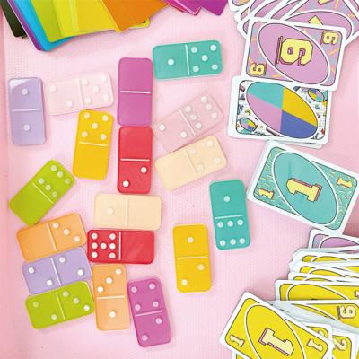 Cina Il domino acrilico del gioco da tavolo colorato 28 pacchetti blocca l'insieme del gioco in vendita
